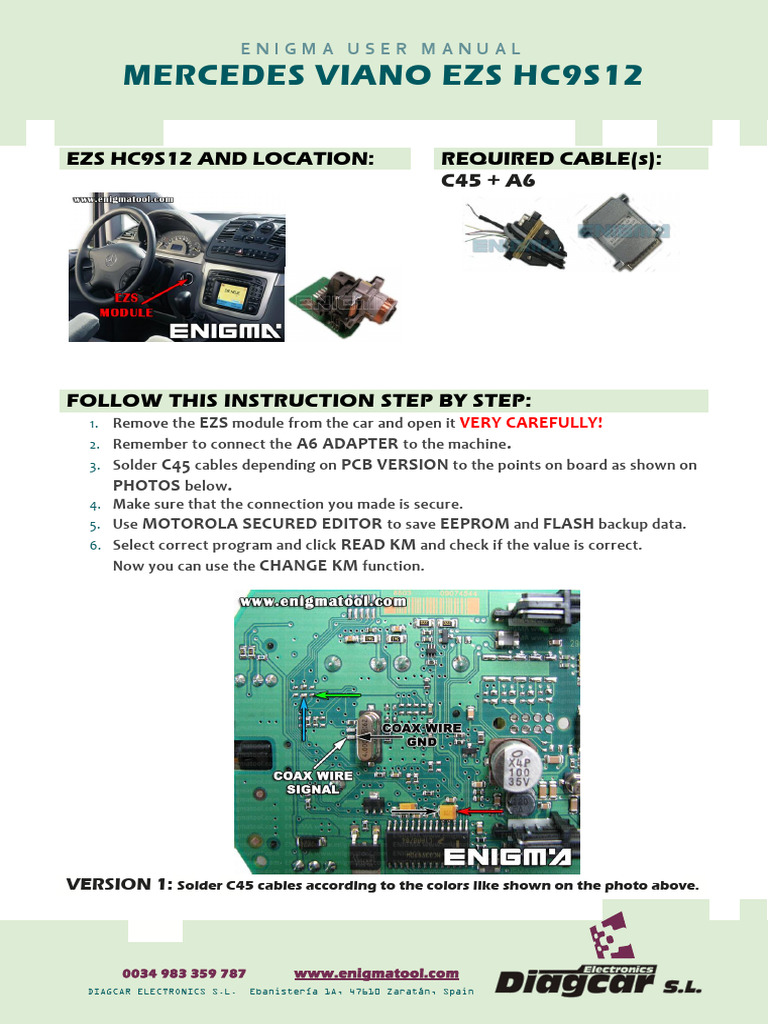 Mercedes Viano Ezs HC9S12 | PDF
