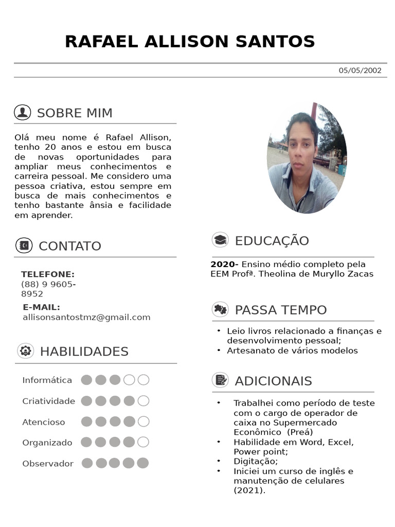 currículo alisson | PDF