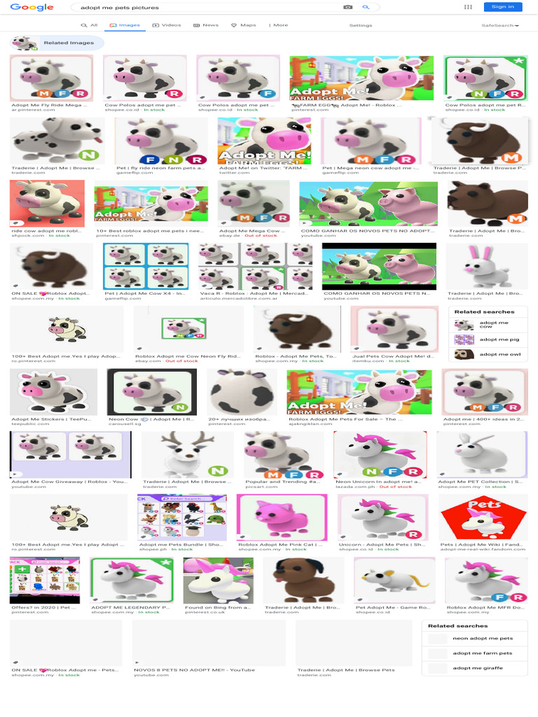 Adopt Me Pets Image Collection | PDF
