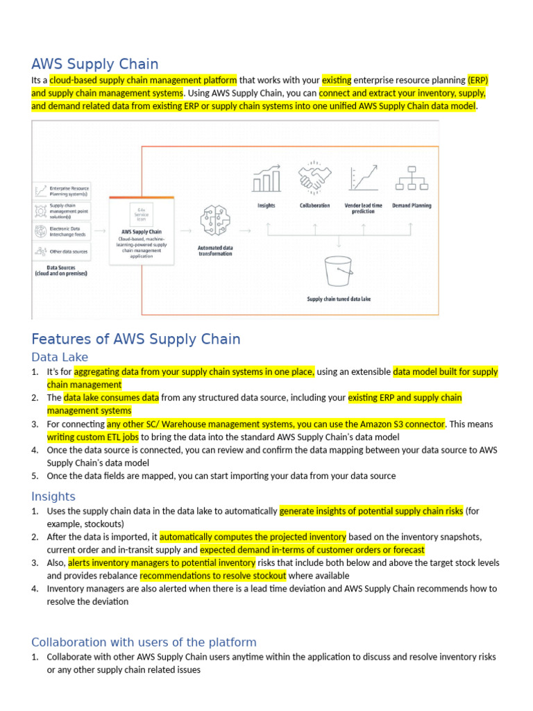 AWS Supply Chain | PDF
