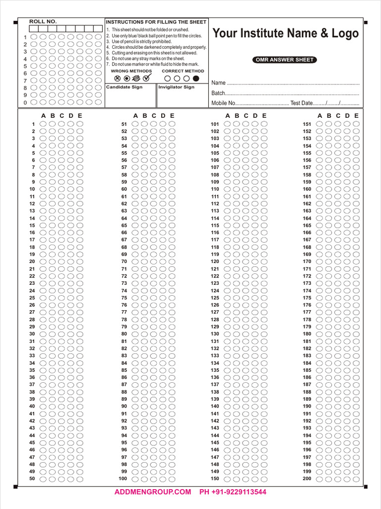 OMR Sheet Filling Guide | PDF | Writing Implements | Writing