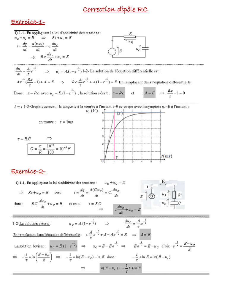 Correction Dipôle RC | PDF