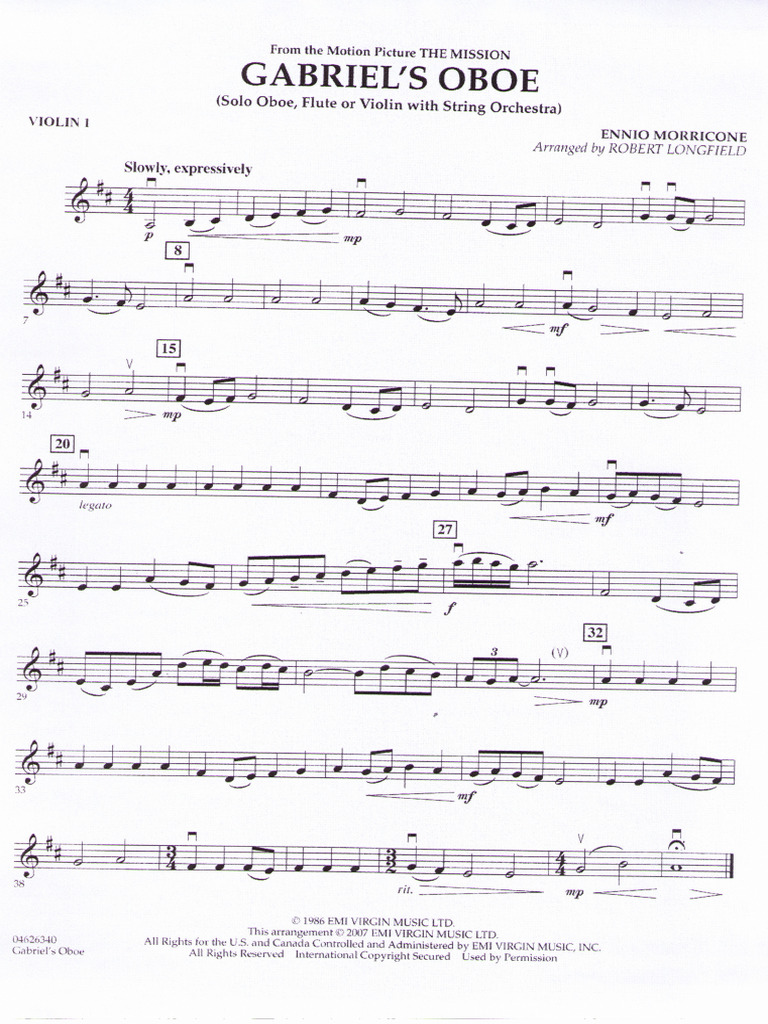 Gabriels Oboe Partituras | PDF