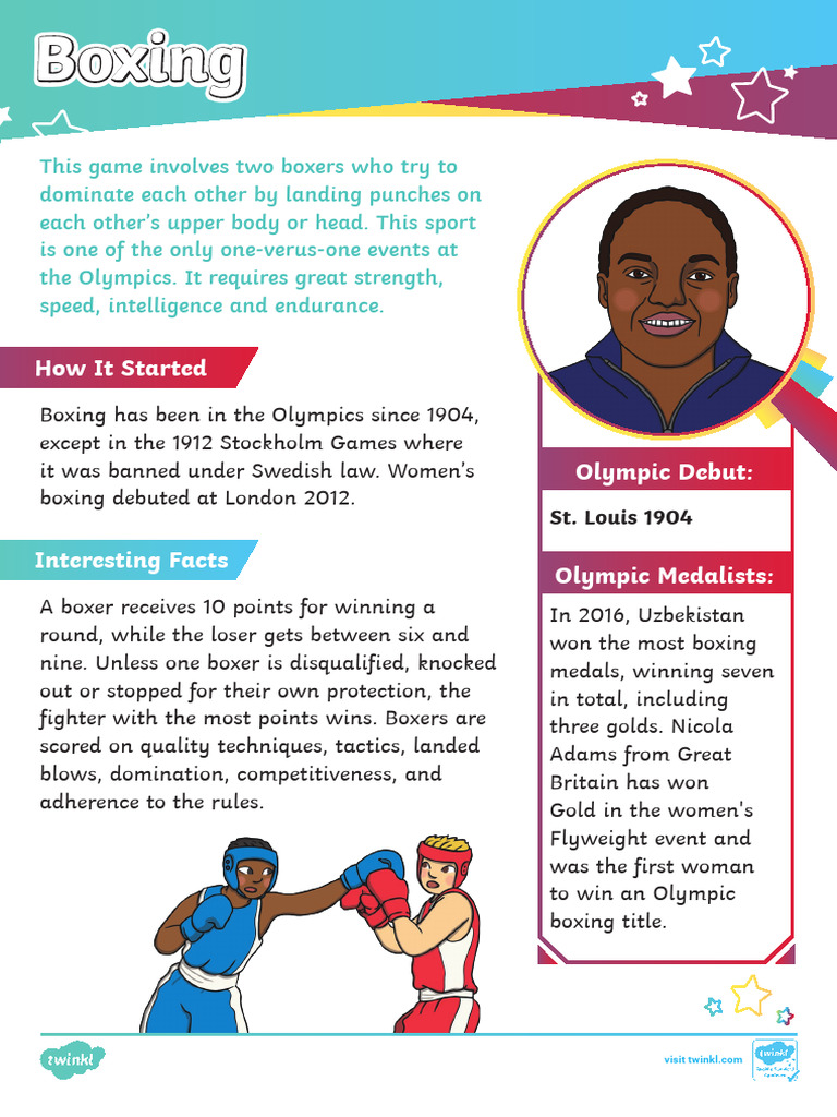 T T 26729 The Olympics Boxing Fact Sheet Ver 1 | PDF