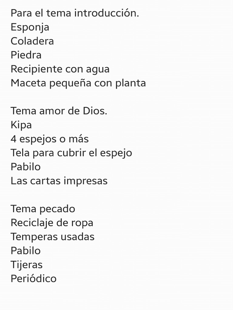 Materiales para los temas de retiro _241023_173511 | PDF