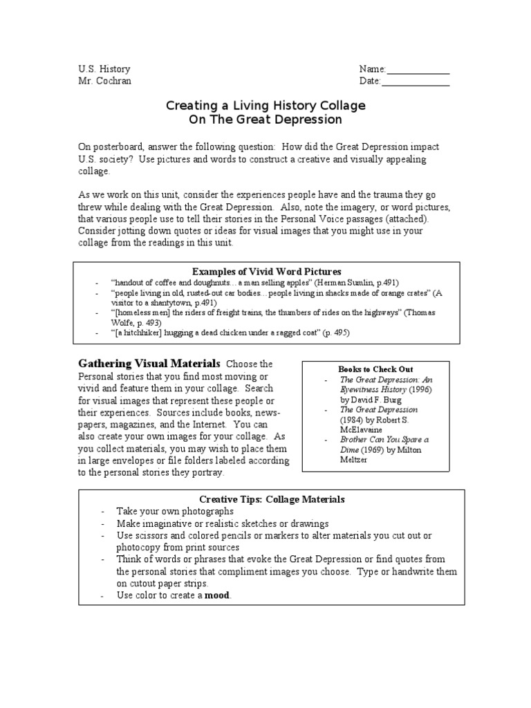 Depression Collage USH1112 | PDF | Collage