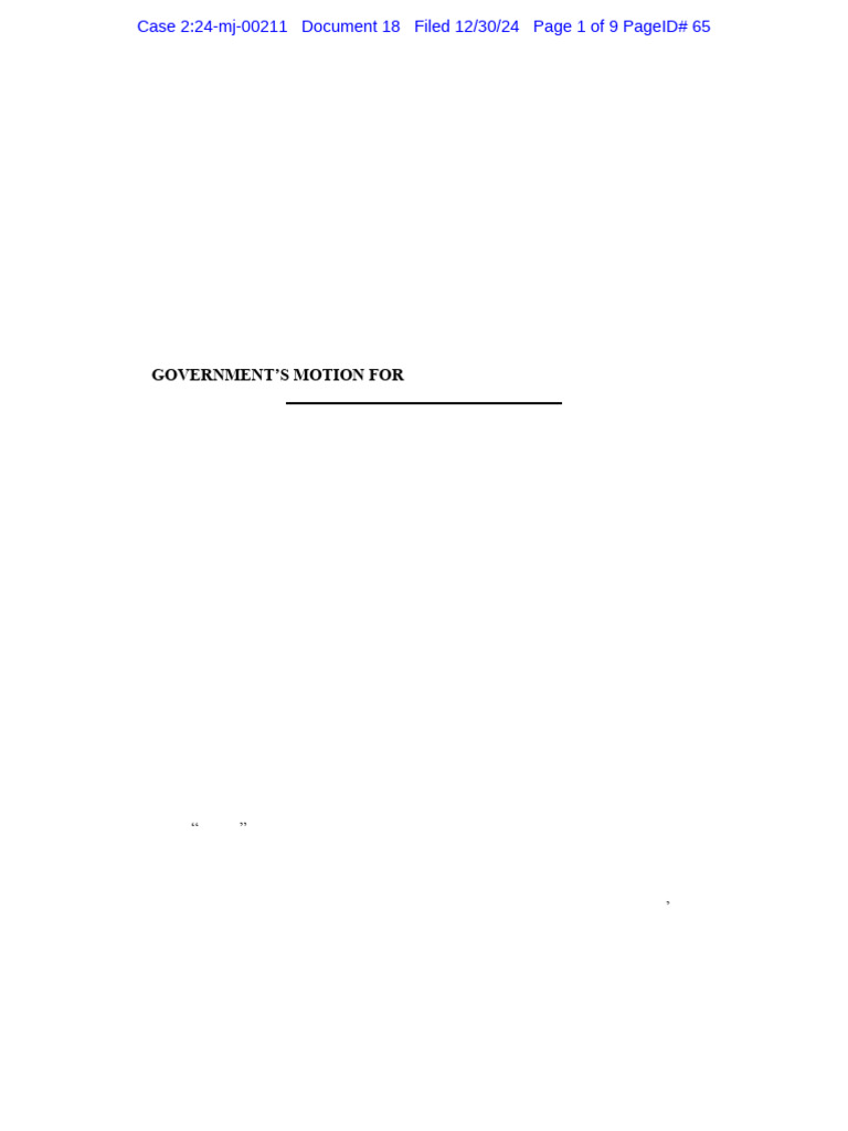 Government's Motion For Revocation of Release Order | PDF | Title 18 Of ...