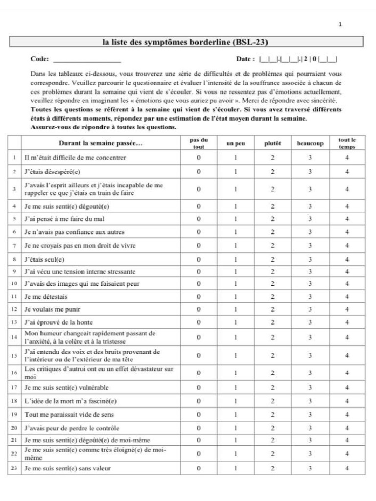 Borderline Test | PDF