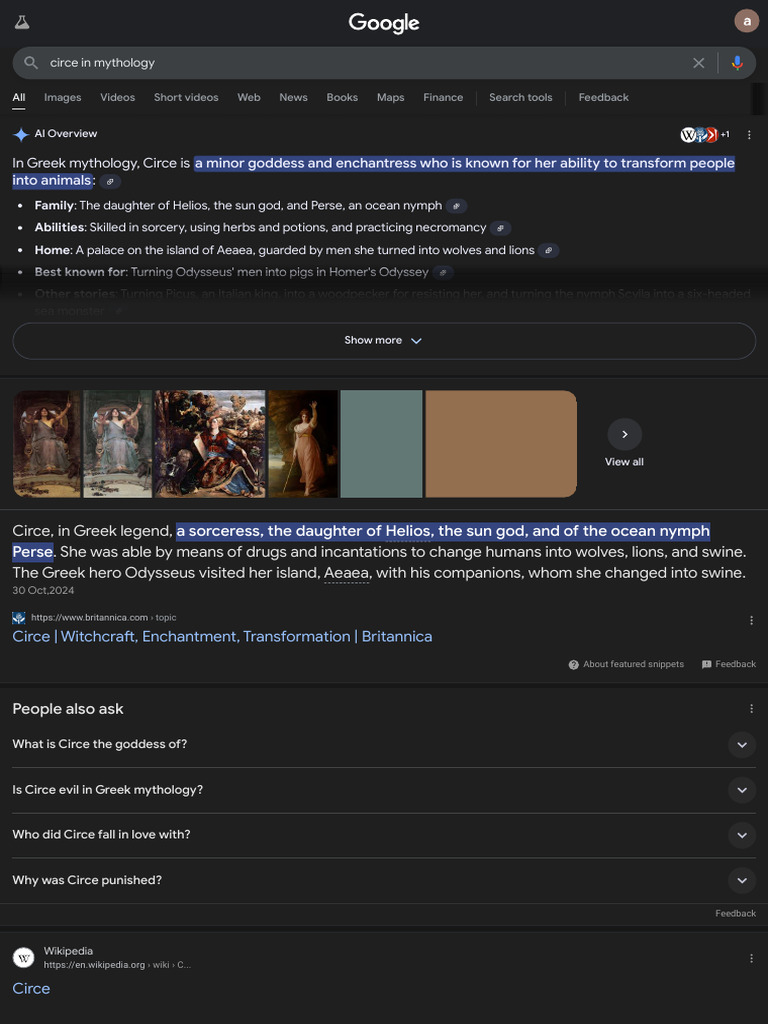 Circe: Enchantress of Greek Mythology | PDF | Mythology
