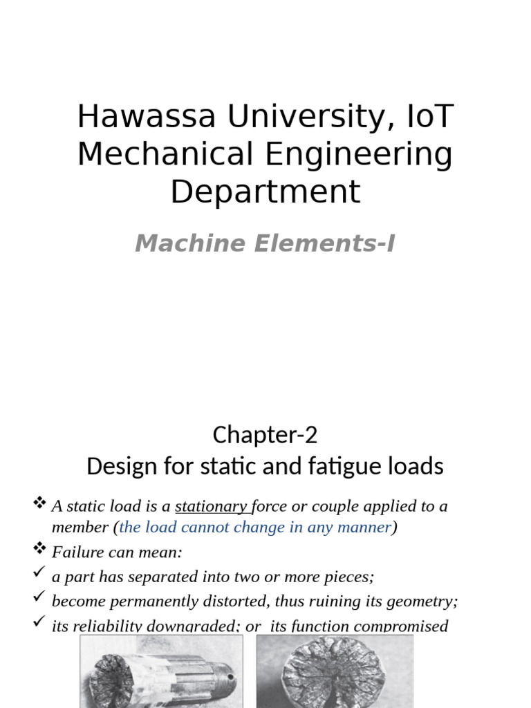 CH 2 | PDF | Strength Of Materials | Fatigue (Material)
