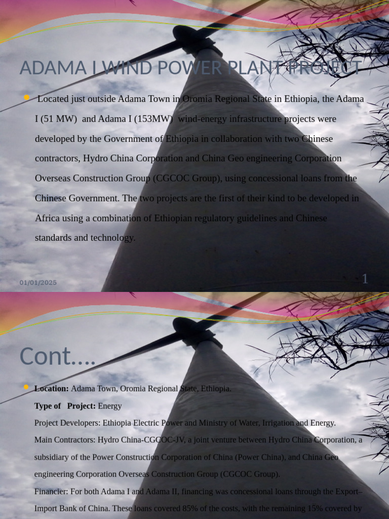 Adama I Wind Power Plant Project | PDF | Employment | Wind Power