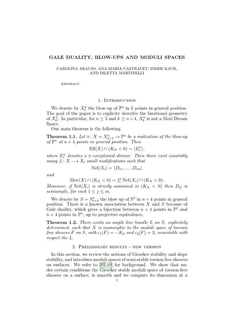 Ana-Maria-Gale_Duality | PDF | Sequence | Geometry