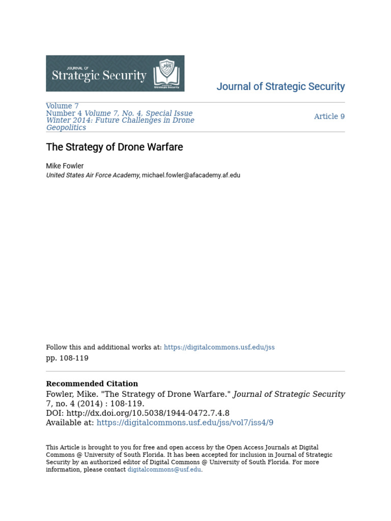 Strategy of Drone Warfare Analysis | PDF | Unmanned Aerial Vehicle ...
