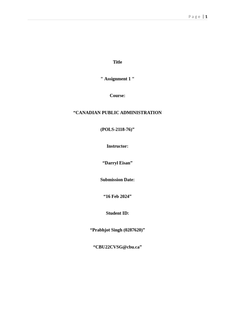 Canadian Public Administration | PDF | Canada | Métis