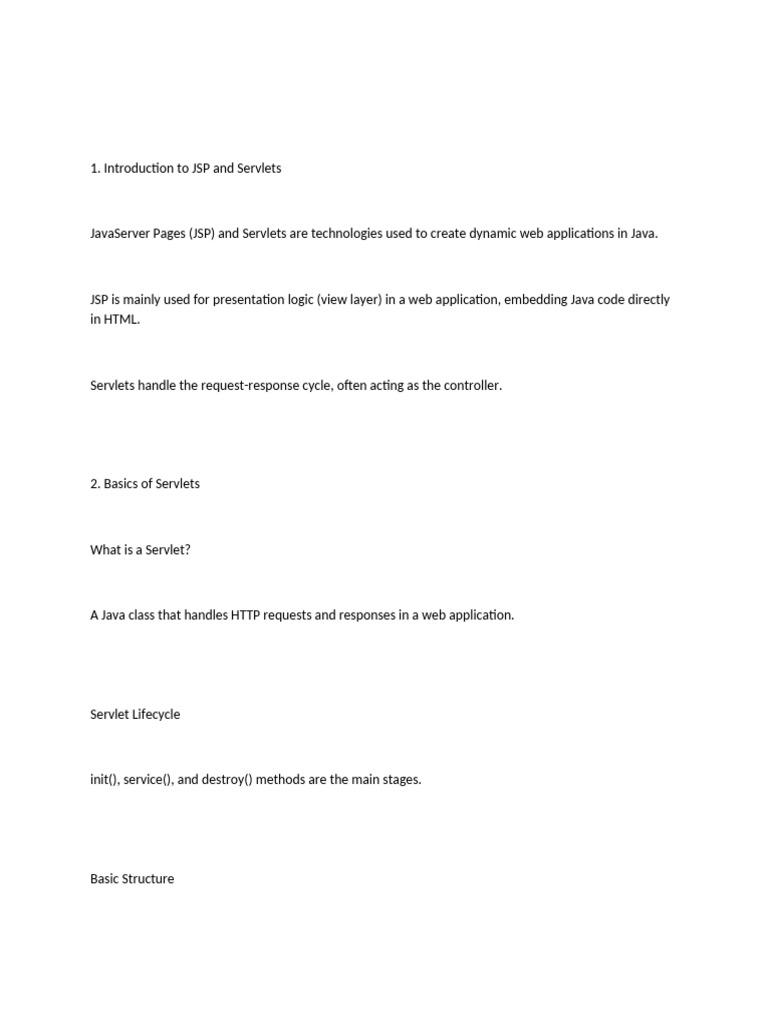 Jsp and Servlet | PDF | Computing | Software Engineering