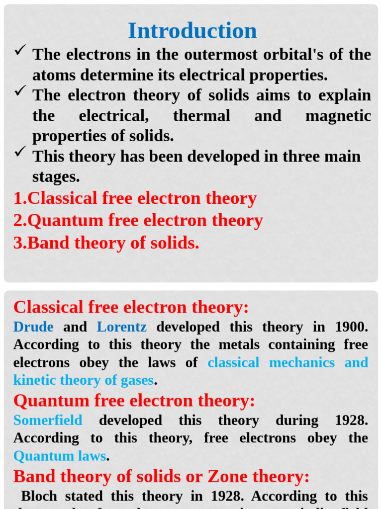 CH 1 Free Electron Model | PDF | Electrical Resistivity And ...