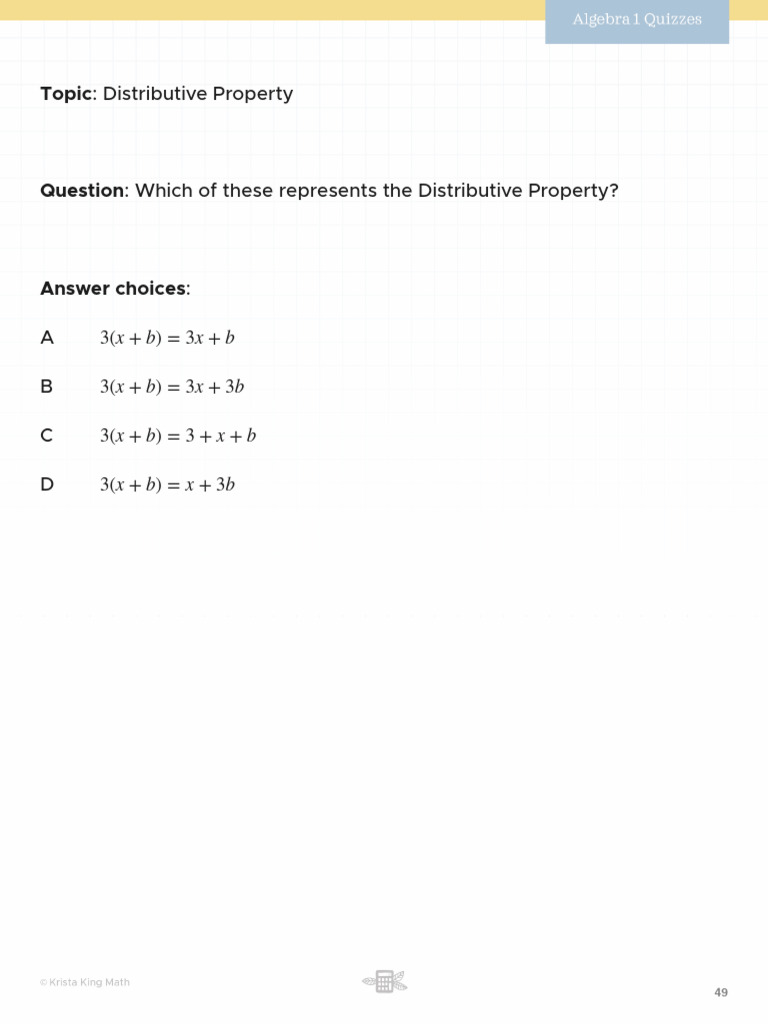 Distributive Property | PDF