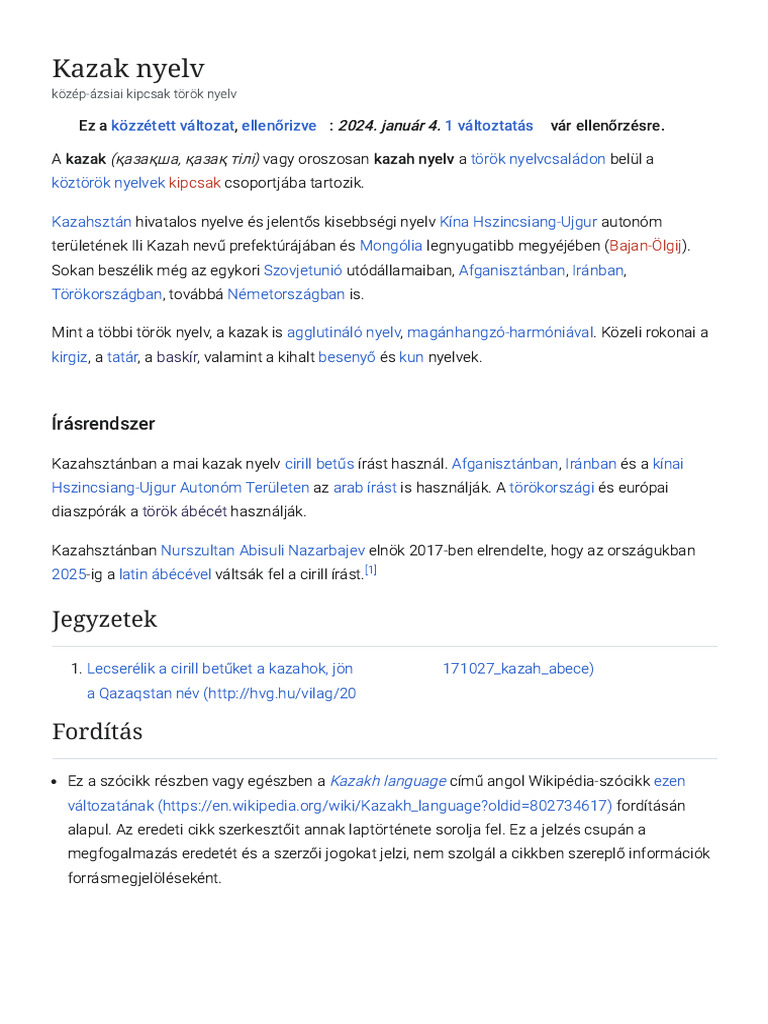 Kazak nyelv | PDF