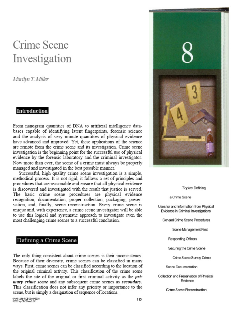 Crimescene Investigation | PDF | Crime Scene | Forensic Science