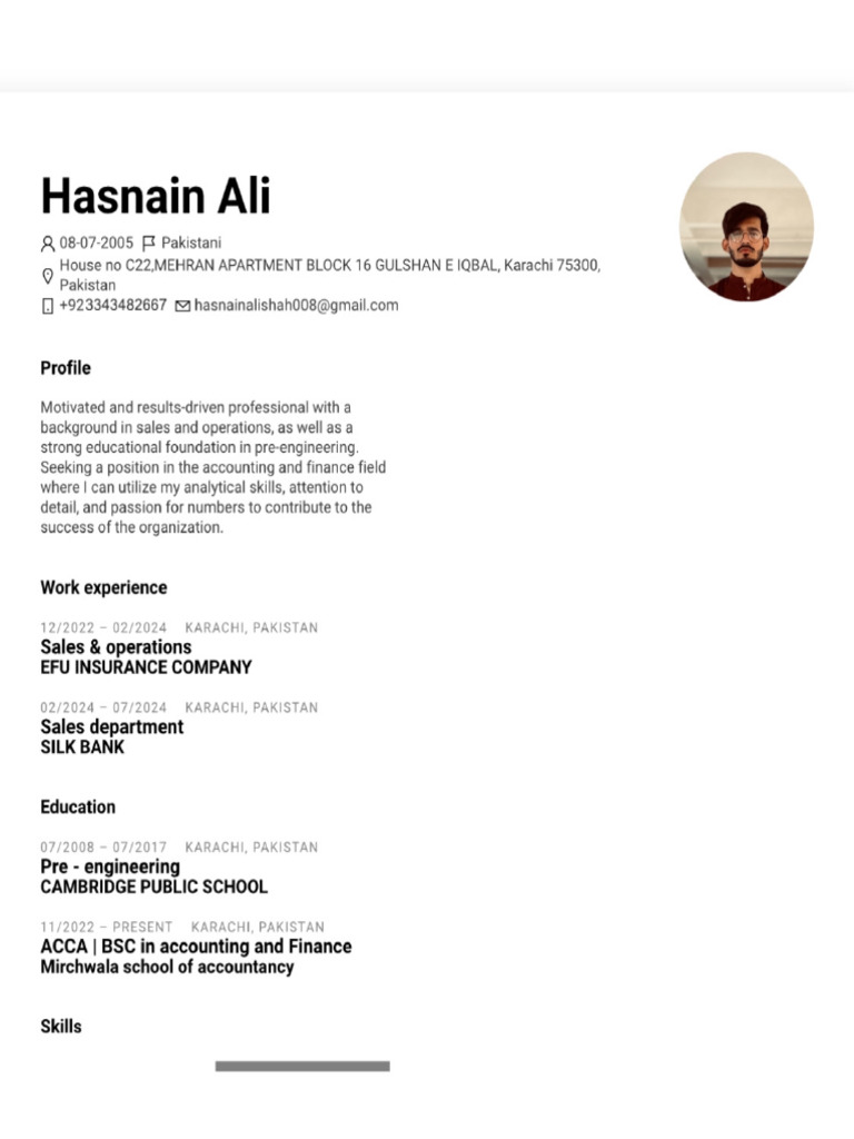 Hasnain cv | PDF