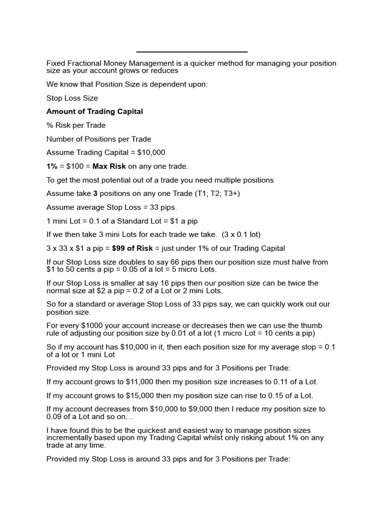 Calculating Your Position Size | PDF