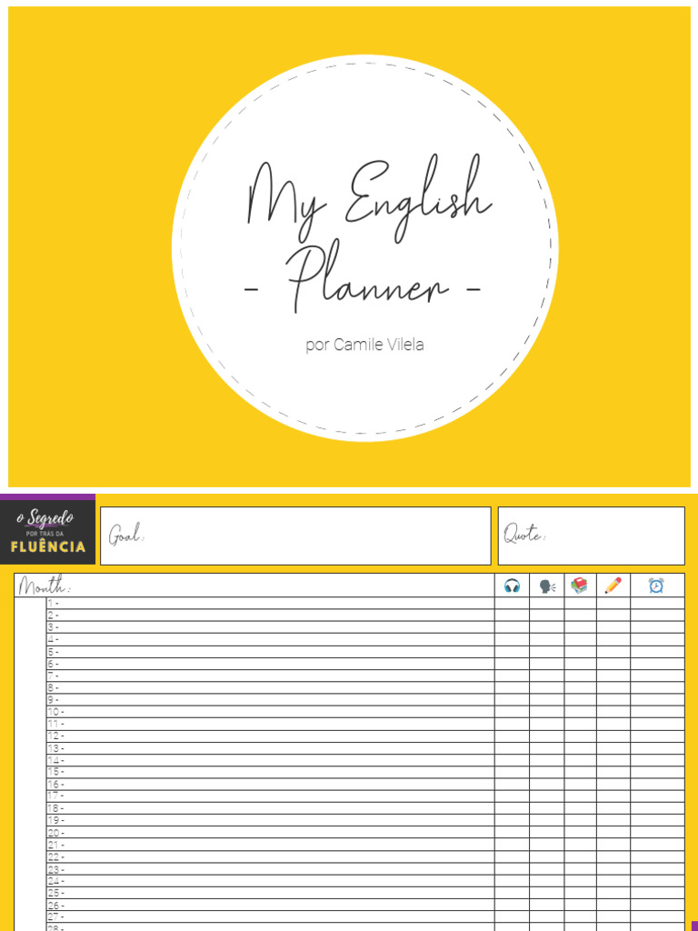 My English Planner Overview | PDF
