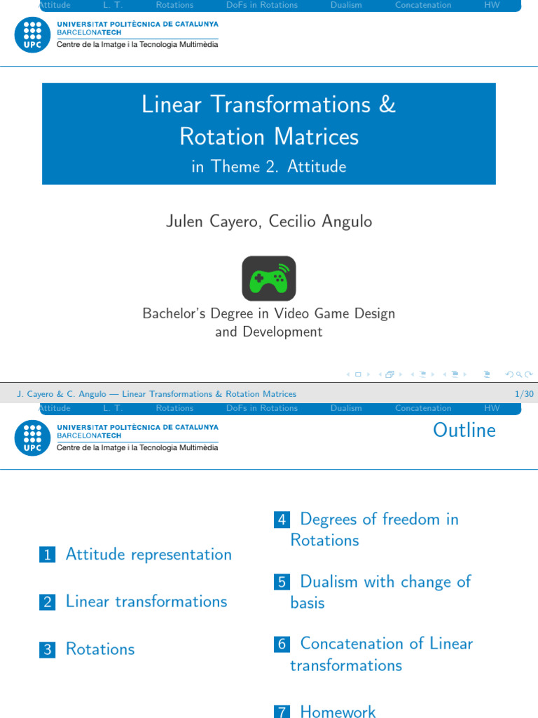 2 1 RT and Rotation Matrices | PDF | Matrix (Mathematics) | Linear Map