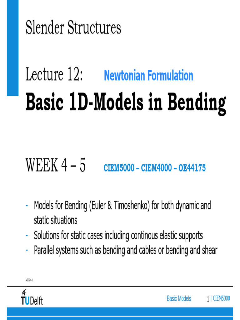 2022 CIEM 4000-5000 Lecture 12-v2024 | PDF | Bending | Beam (Structure)