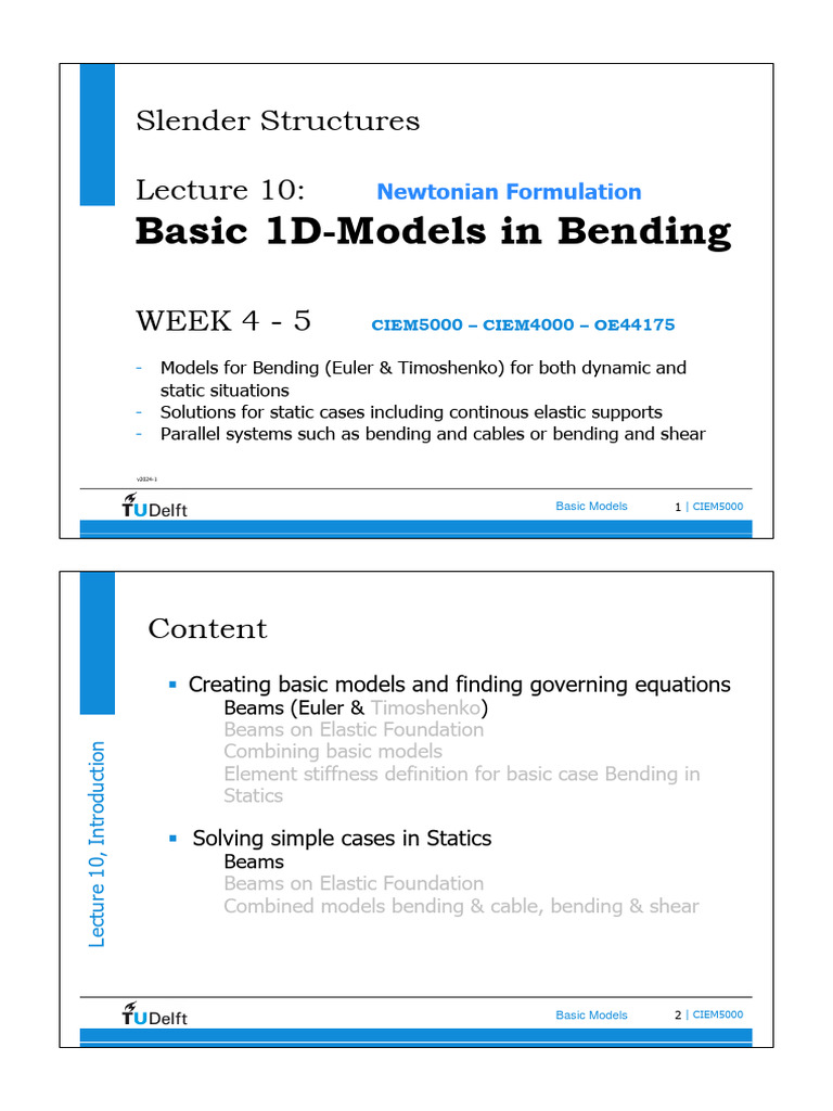 2022 CIEM 4000-5000 Lecture 10-v2024 | PDF | Bending | Beam (Structure)