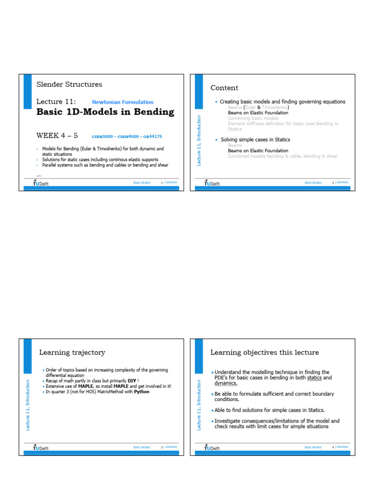 2022 CIEM 4000-5000 Lecture 11-v2024 | PDF | Bending | Beam (Structure)