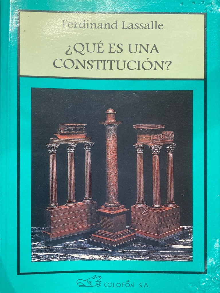 Ferdinand Lassalle Que Es Una Constitución Pdf