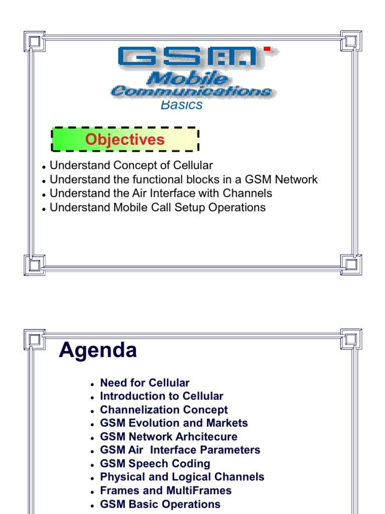 GSM Basics | PDF | Radio Spectrum | Telecommunications Standards