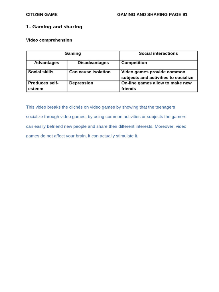 Gaming and Sharing 1d2 | PDF