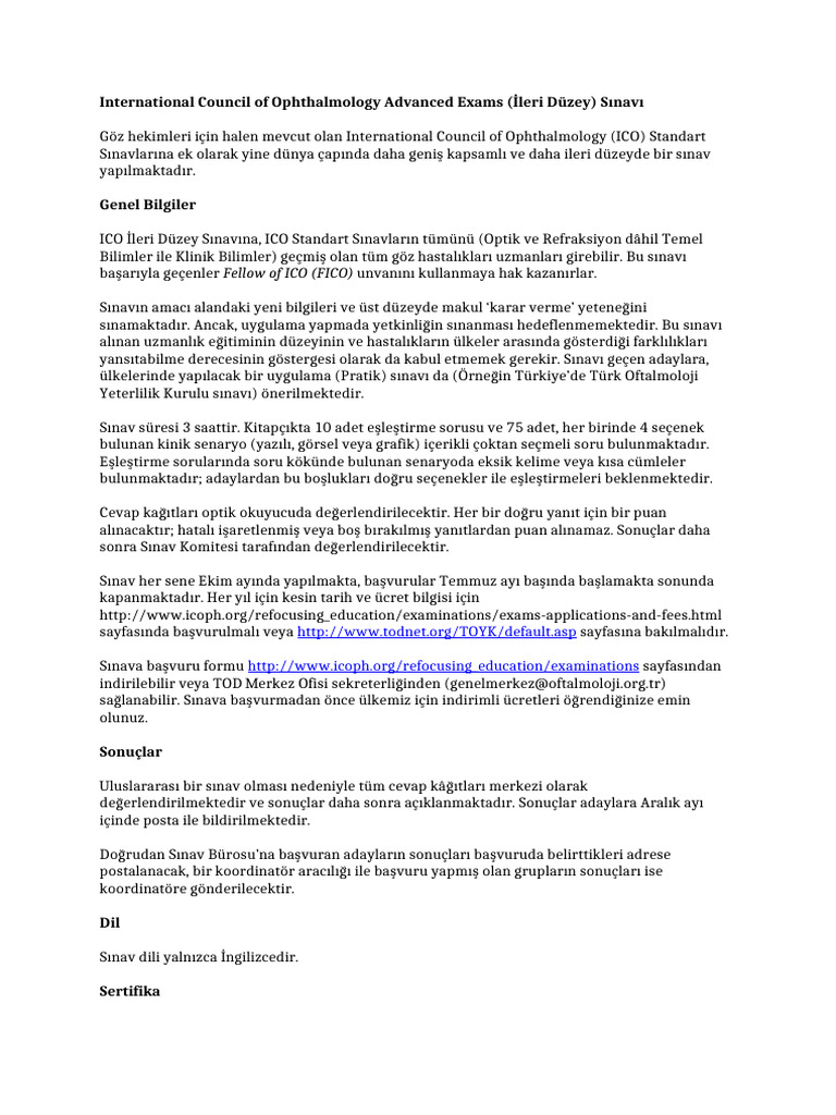 Guncel Ico Advanced Genel Bilgiler | PDF
