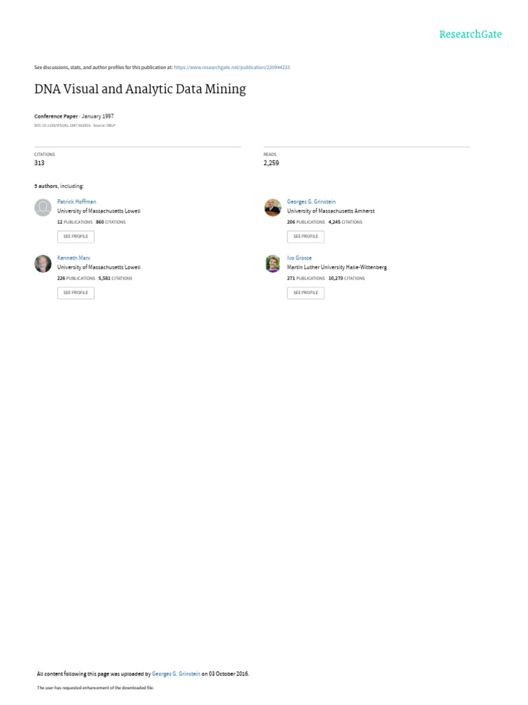 DNAVisualand Analytic Data Mining | PDF | Statistical Classification | Artificial Neural Network