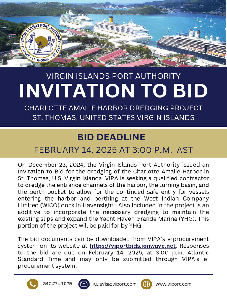 Ad - CA Harbor Dredging Itb Issued 23 Dec 2024 | PDF