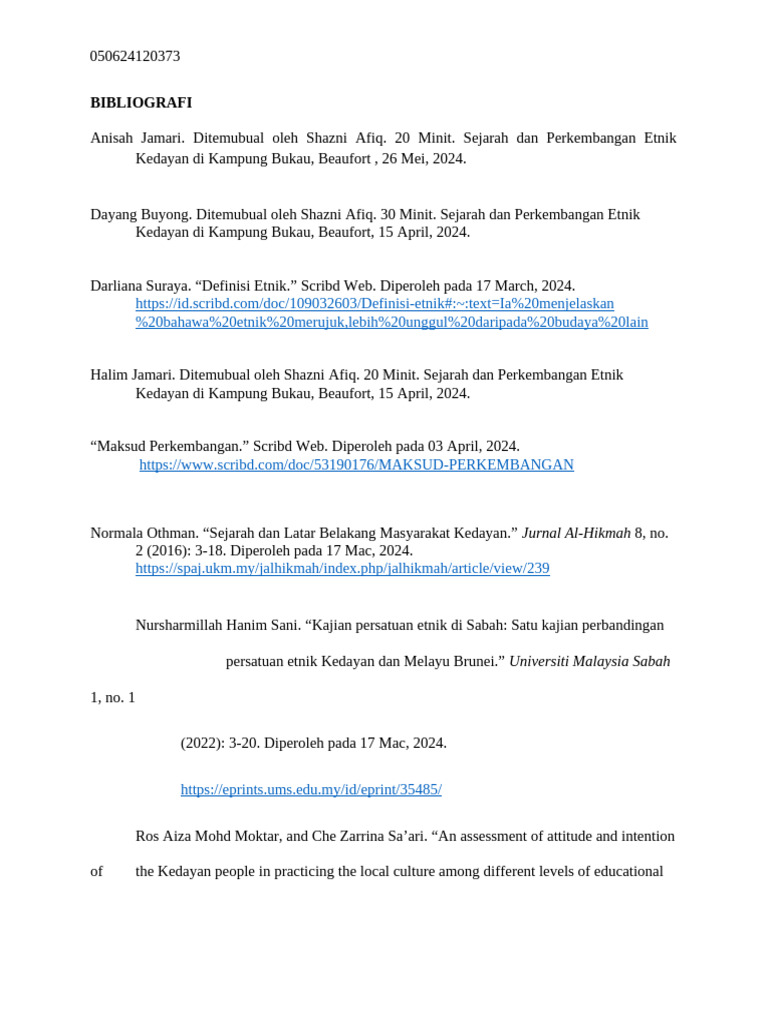 Contoh Bibliografi Format Chicago | PDF