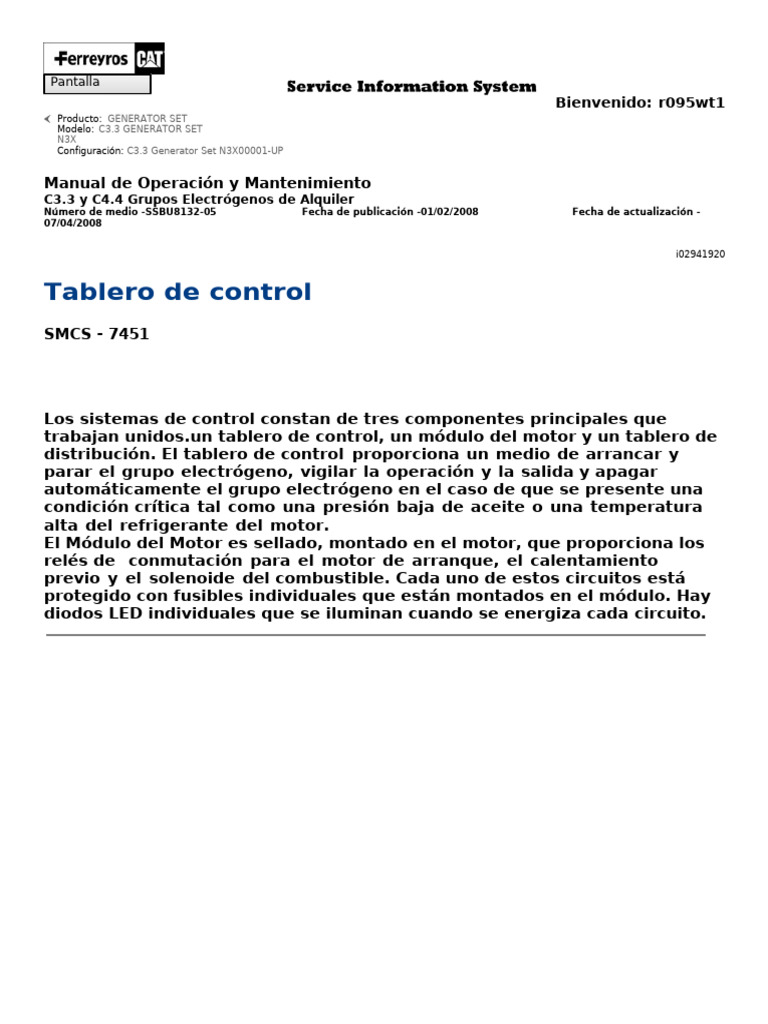 Manual C3.3 y C4.4 Grupos Electrógenos | PDF | Cambiar | Generador ...