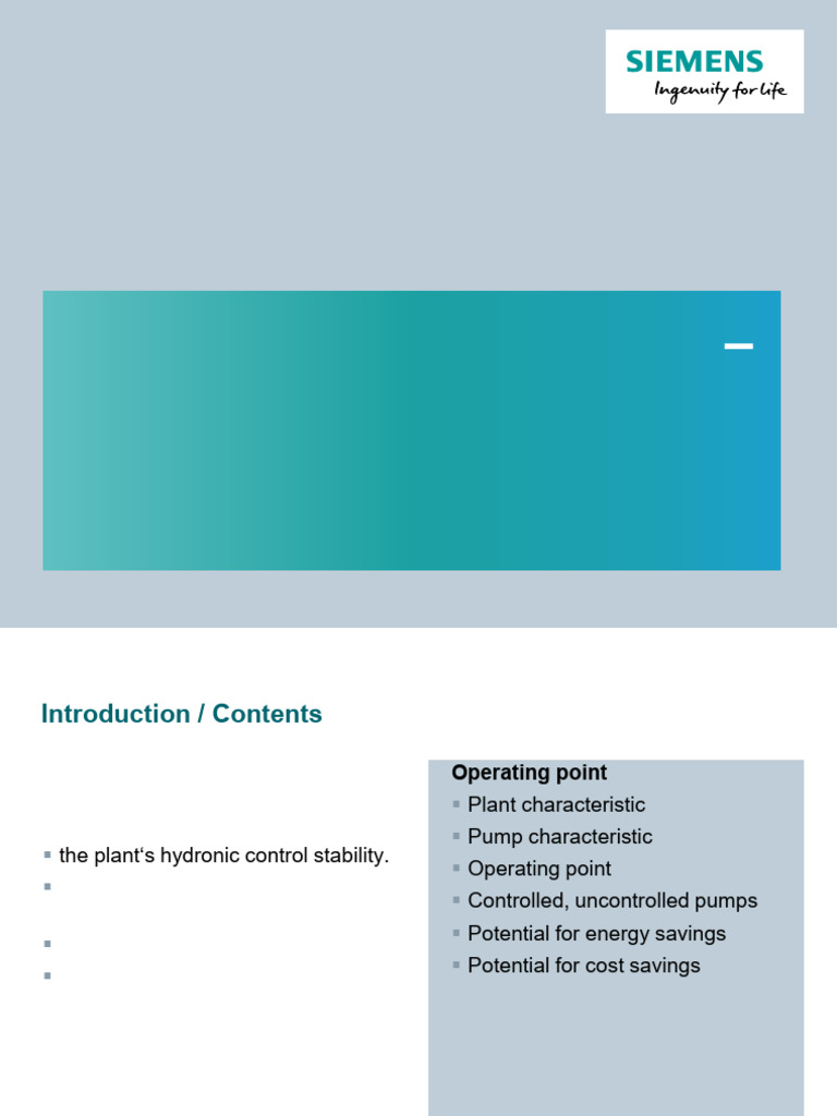 HVAC Hydronics: Pump & Plant Operations | PDF | Pump | Home Appliance