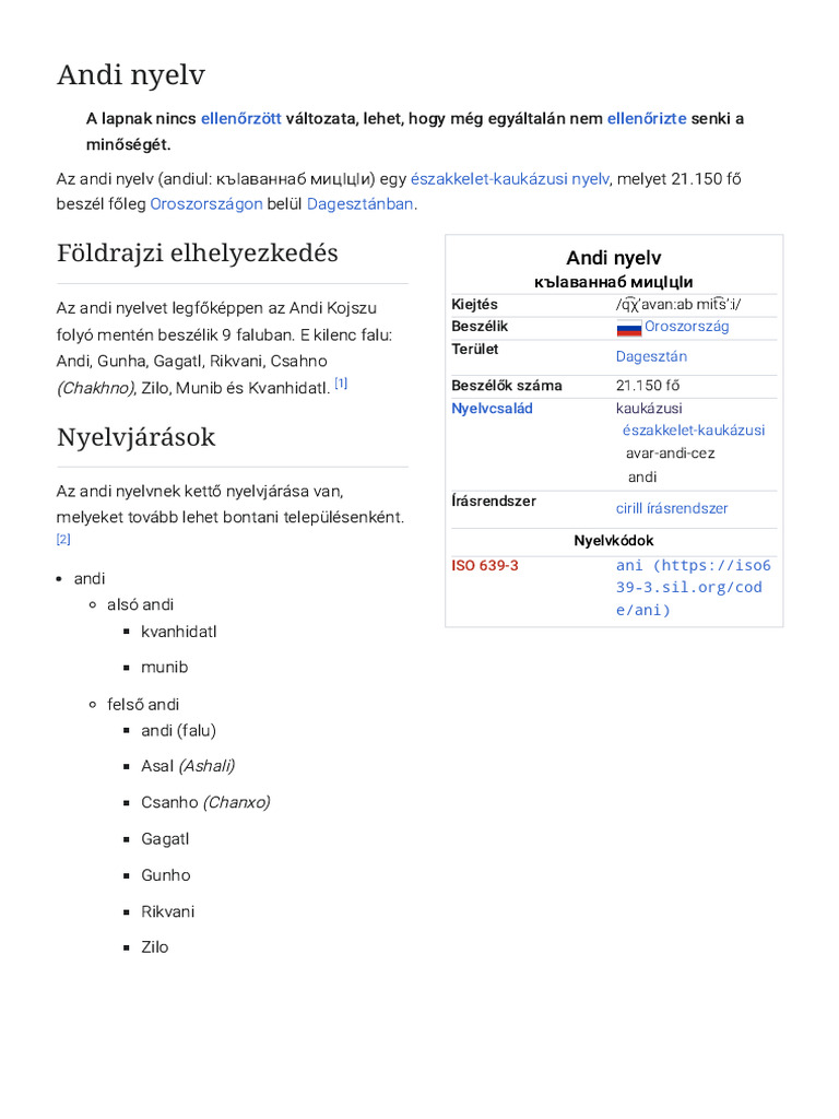 Andi Nyelv | PDF