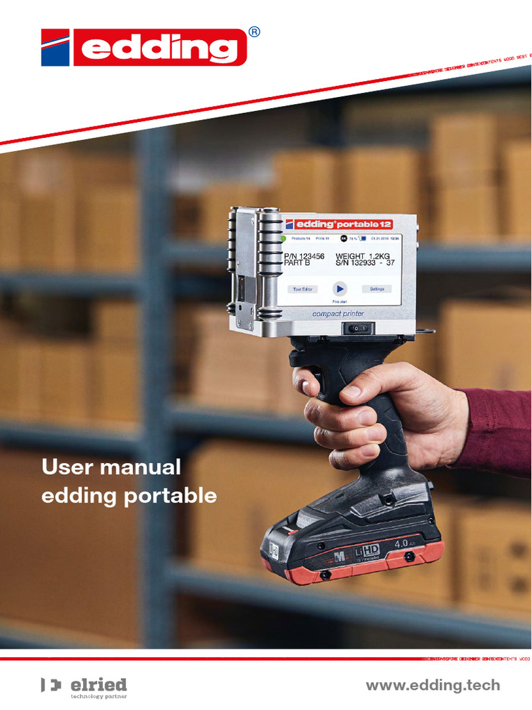 Edding Portable Printer User Manual | PDF | Printer (Computing) | Personal Computers