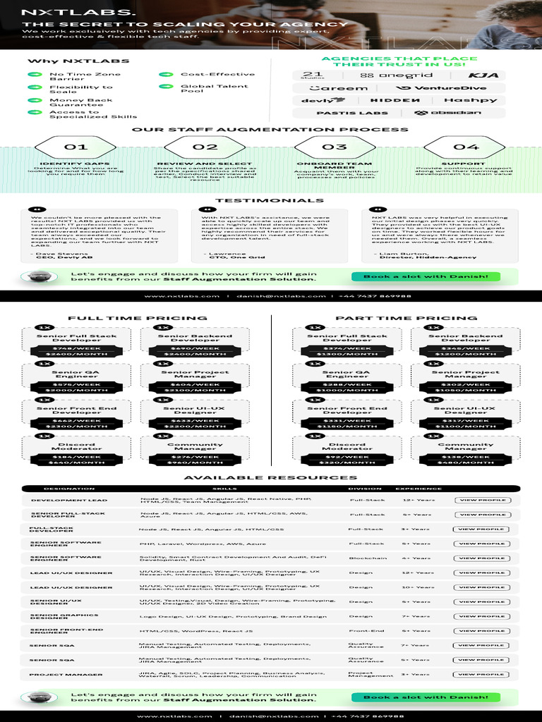 NXT-LABS Staff Augmentation-2P | PDF | Computing