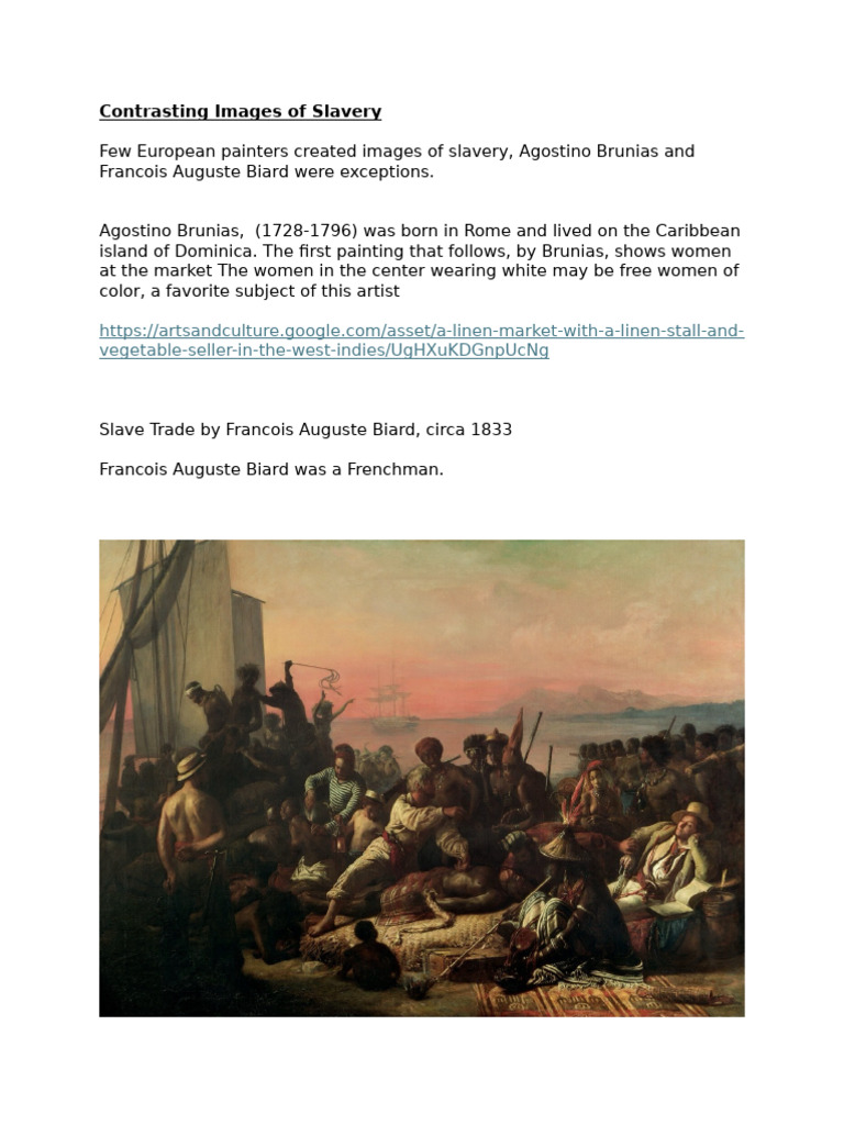 Contrasting Depictions of Slavery | PDF | Slavery | Atlantic Slave Trade
