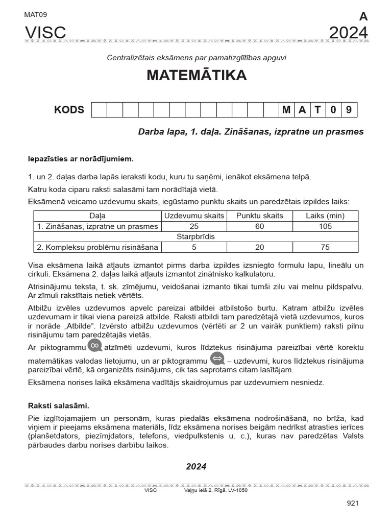 9 Klase Matematika | PDF