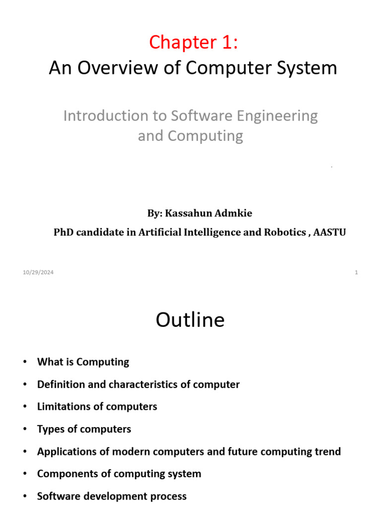 AASTU int to SE and Computing CH-1 Updated | PDF | Software | Control Flow