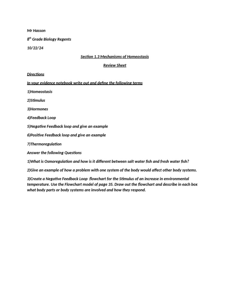 1.3 Review Sheet 3 | PDF