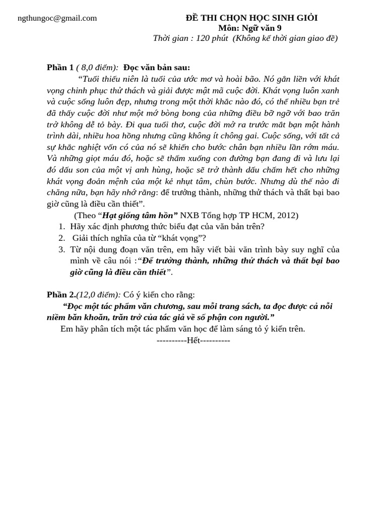 59.D A Án HSG 9 | PDF