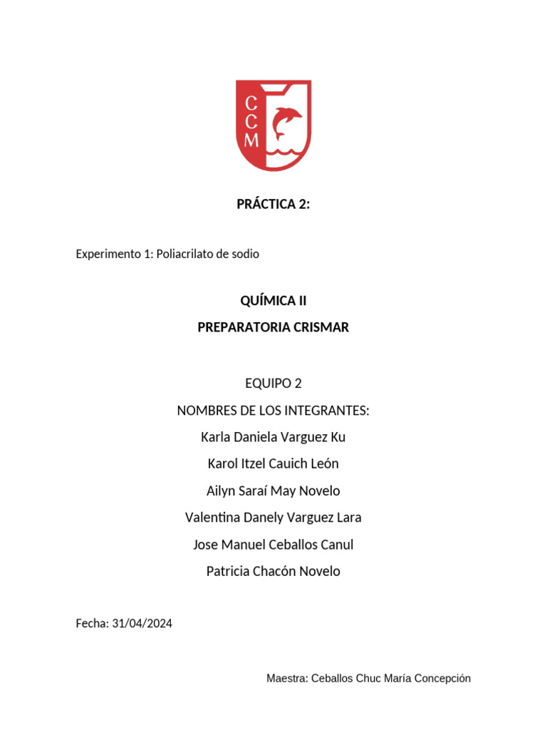 Práctica 2-2 | PDF | Pañal | Agua
