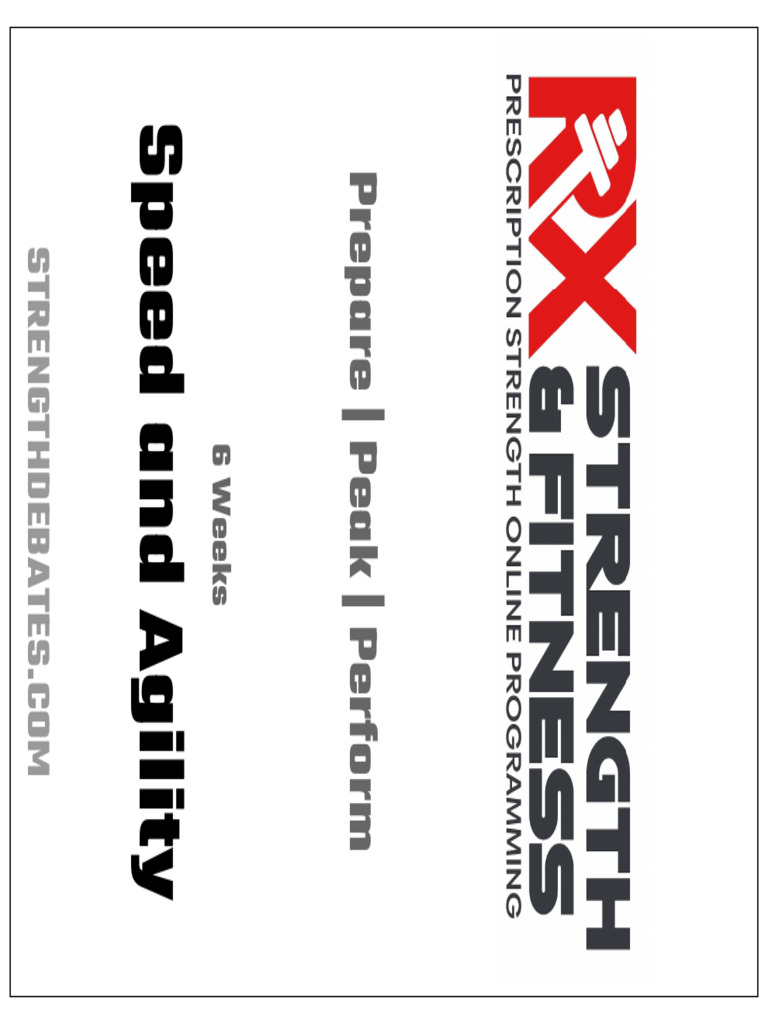 6-Week Speed and Agility Program | PDF | Foot