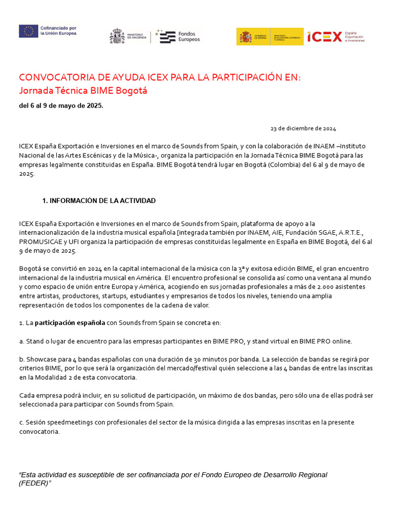 JTEC BIME Bogota 2025 Colombia ICEX - 1 | PDF | Regulación | Bogotá